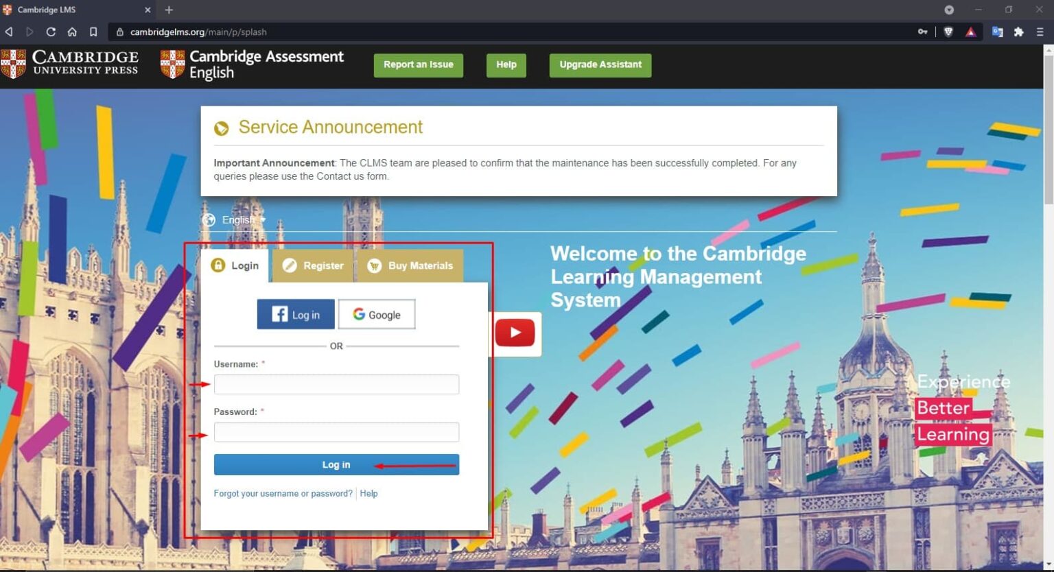 Instrucciones cambridgelms | Educación Continua Libertad (ECL)